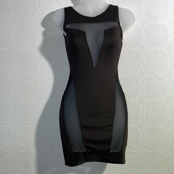 Dresses | Bodycon Mesh Panel Bodycon Dress | Poshmark